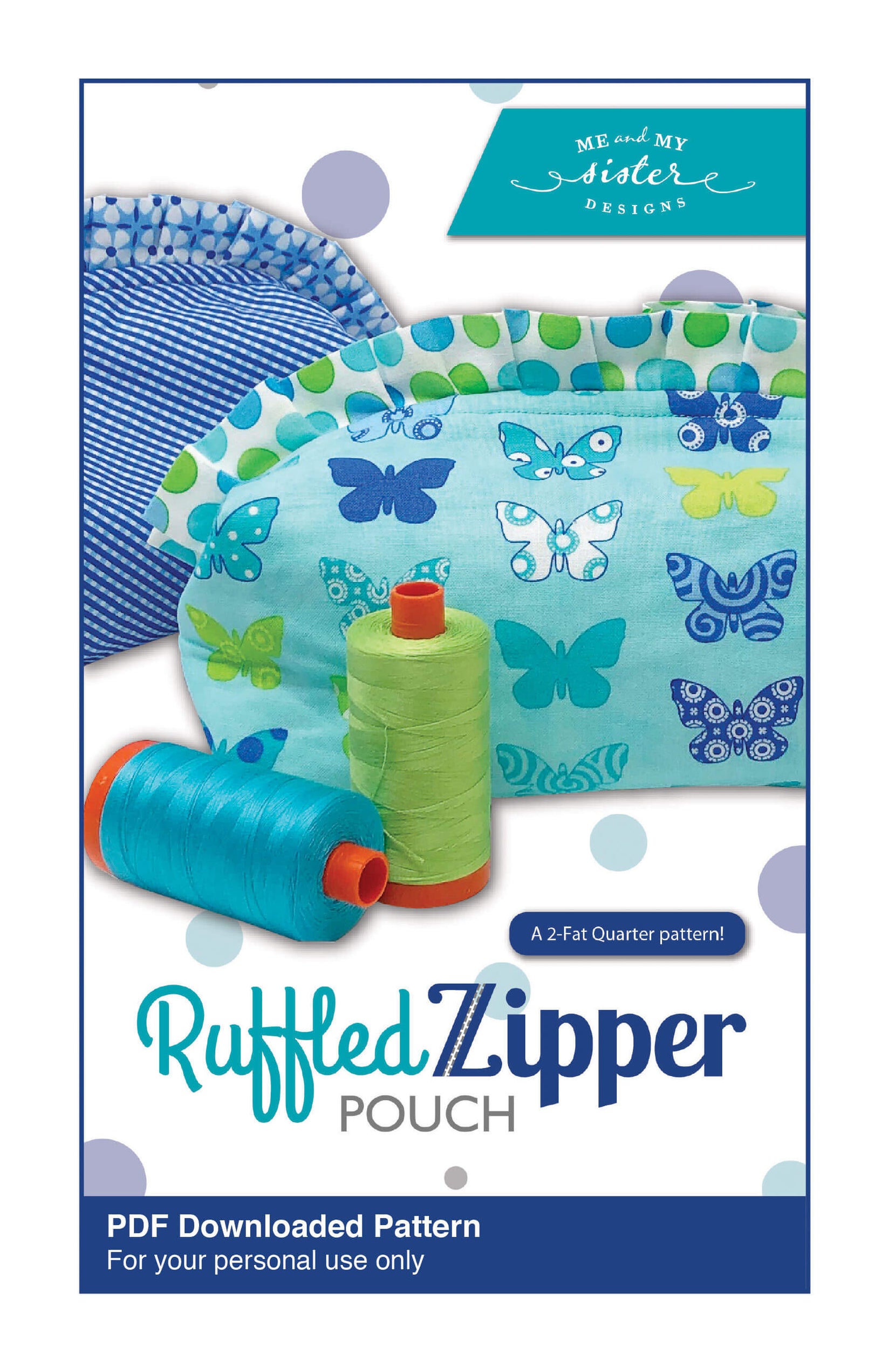 Ruffled Zipper Pouch Electronic PDF Pattern – meandmysisterdesigns